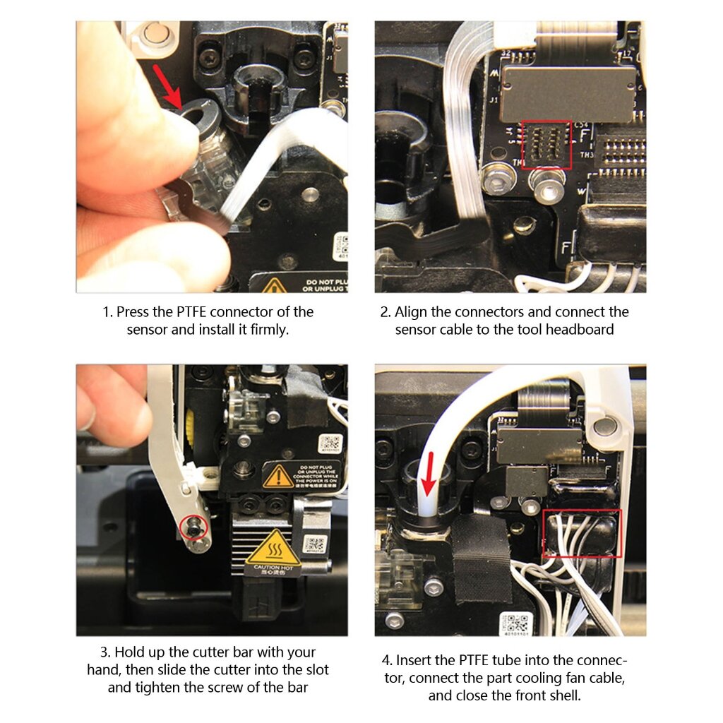 Набор датчиков и переключателей для отслеживания филамента