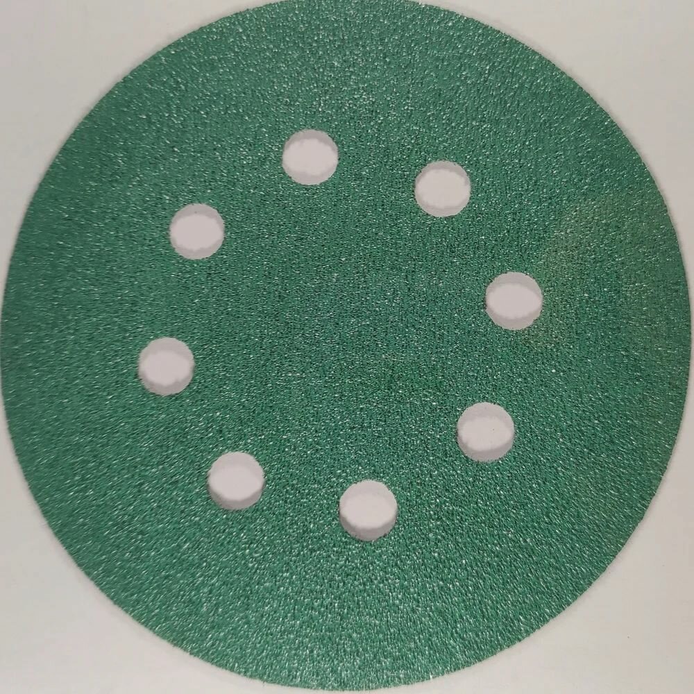 Диск абразивный с липучкой DTC-Film (green) 125 мм, 15 отверстий, зерно P40, 10 шт BRUSHTEX 125G8-40