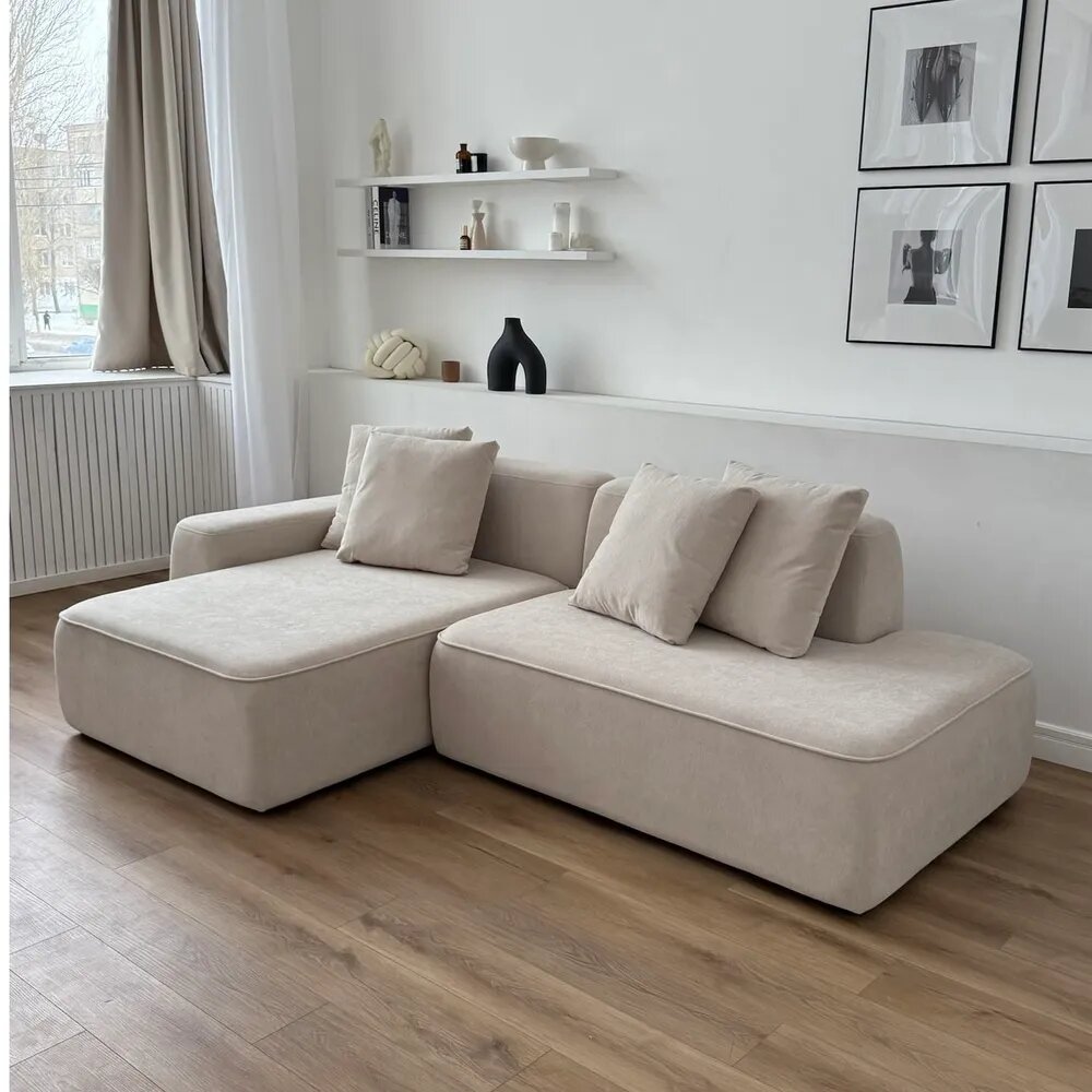 Mebelroom.shop угловой диван Норд, модульный, 270х100х74 см, микровелюр