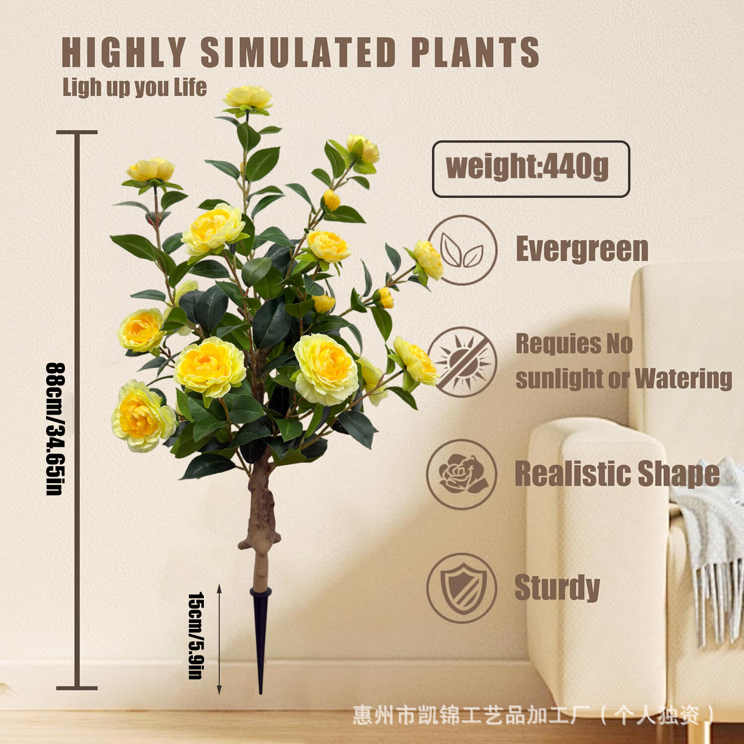 Искусственное дерево Kaijin, зеленое растение, красная камелия, наземное вставка, деревянное украшение, креативное настольное искусственное цветочное украшение