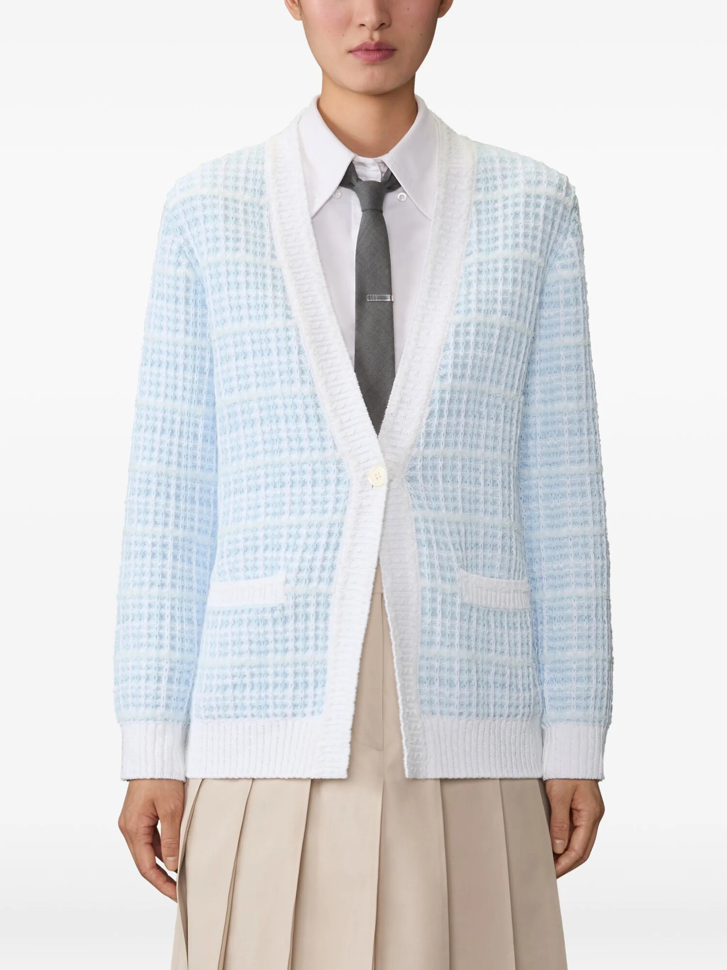 Кардиган THOM BROWNE, размер 40, синий — фото 1
