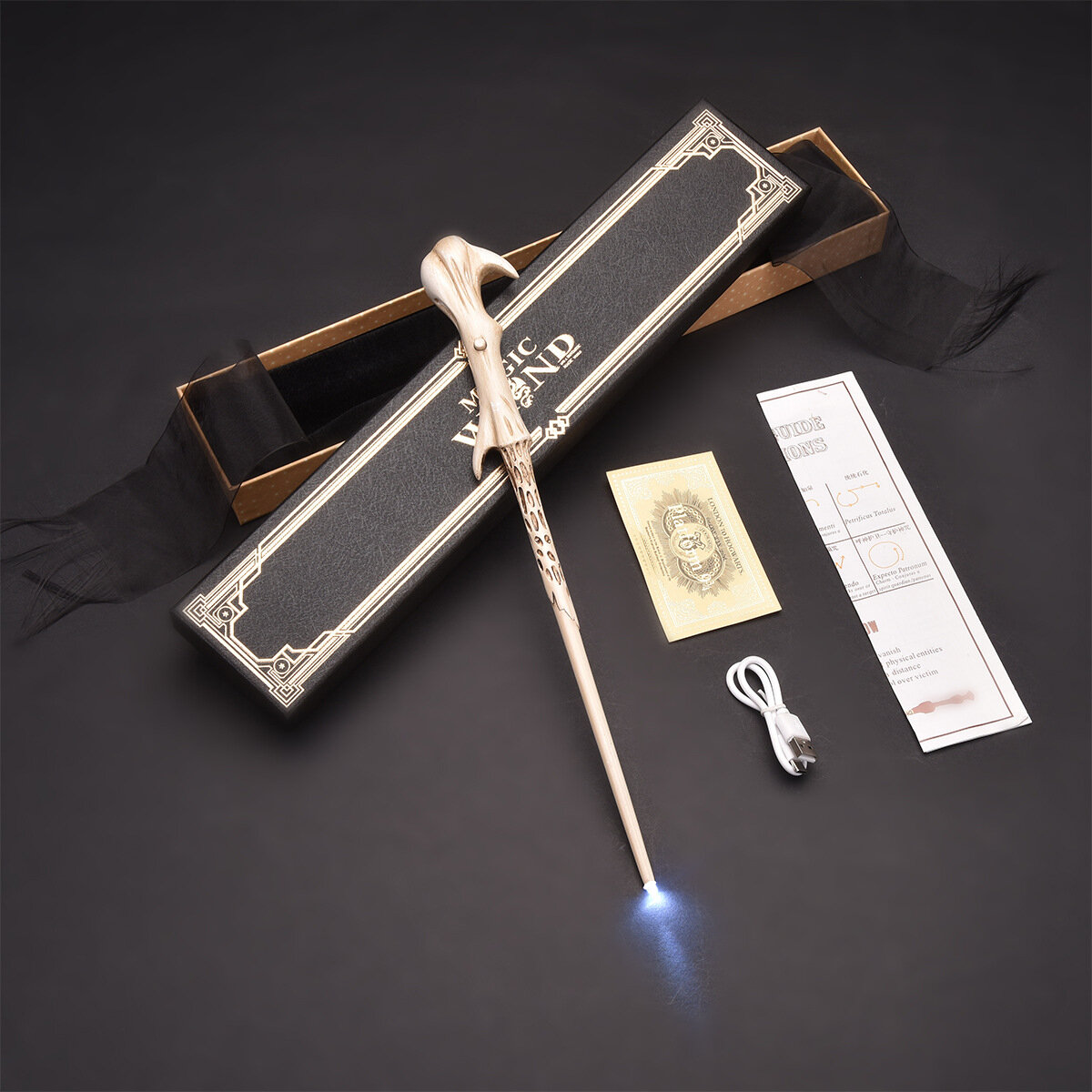 Светящаяся перезаряжаемая волшебная палочка Гарри Поттера, универсальная студия, Гермиона, USB перезаряжаемая светящаяся палочка