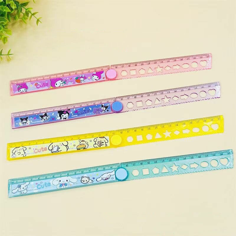 Функциональная складная линейка 30 см прозрачная линейка