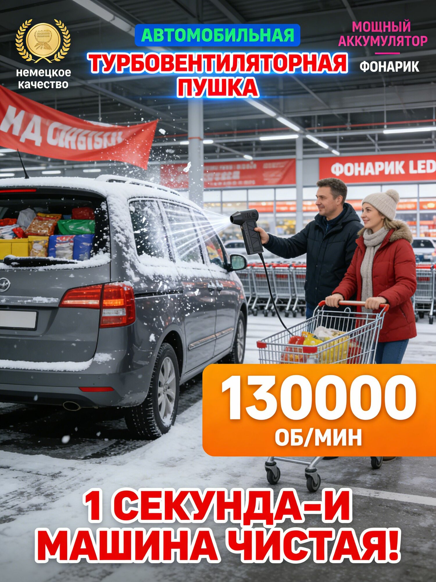 Фен для машины от снега