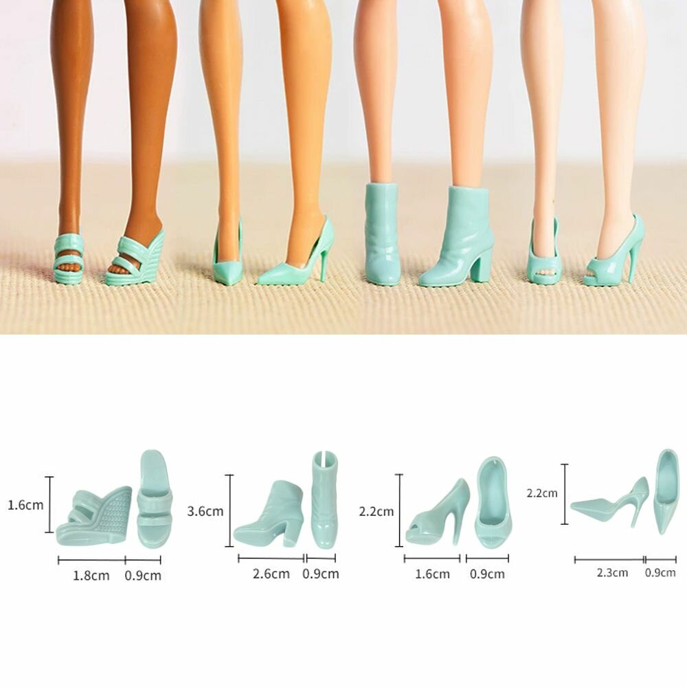 4 Пары обуви для куклы Барби, подходящие для аксессуаров для куклы ростом 29 см