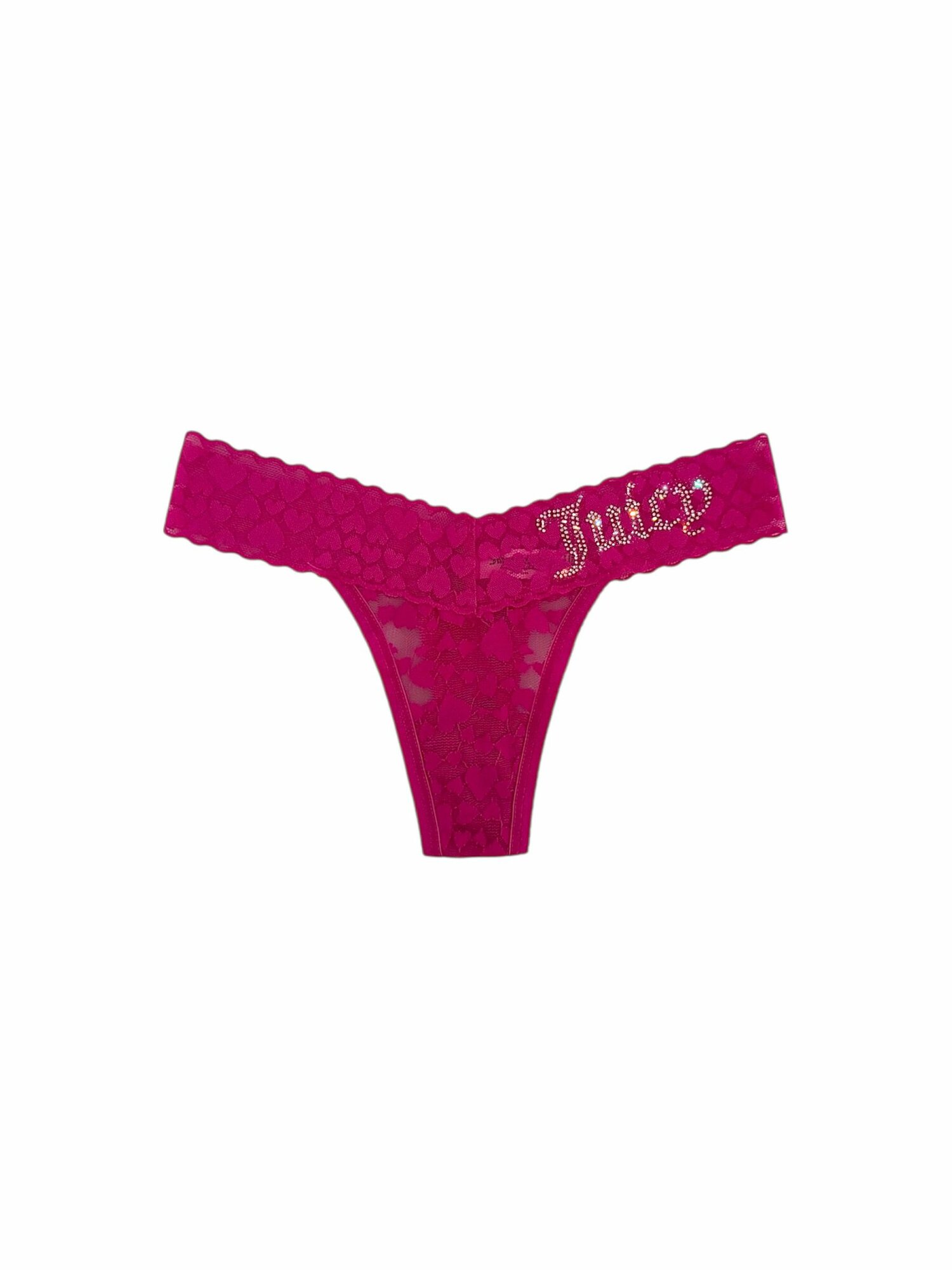 Трусы-стринги Juicy Couture сердечки со стразами