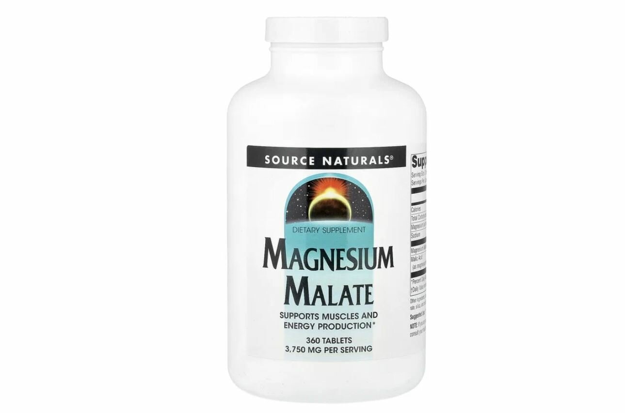 Source Naturals, Малат магния, 3750 мг, 360 таблеток (1250 мг в каждой таблетке)