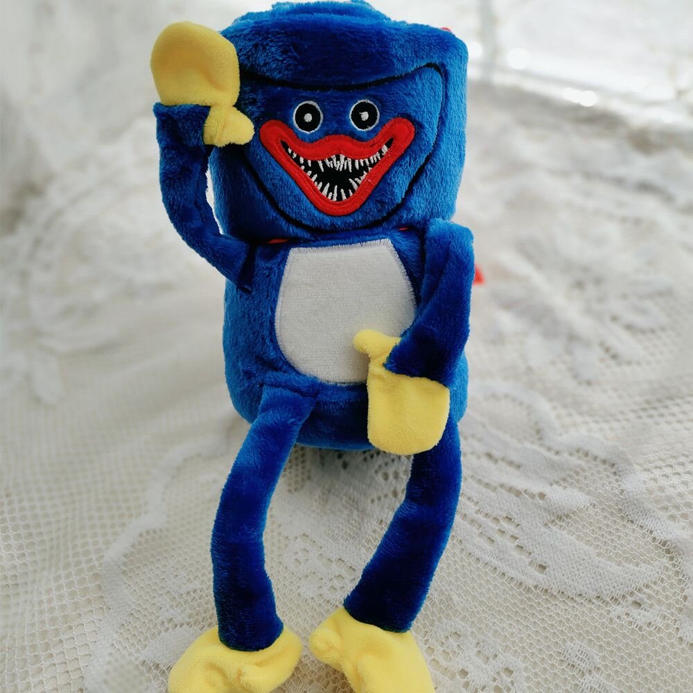 Плед Huggy Wuggy Poppy Playtime, идеальный подарок для семьи и друзей, синий, большой