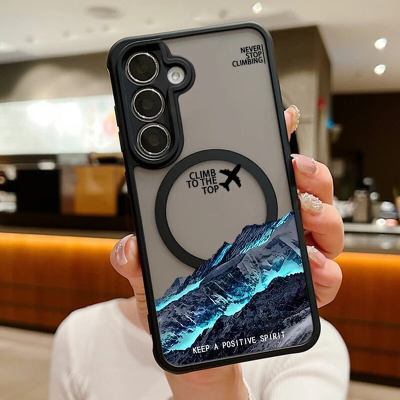 Чехол для Samsung Galaxy S26, магнитный, Snow Mountain, A802