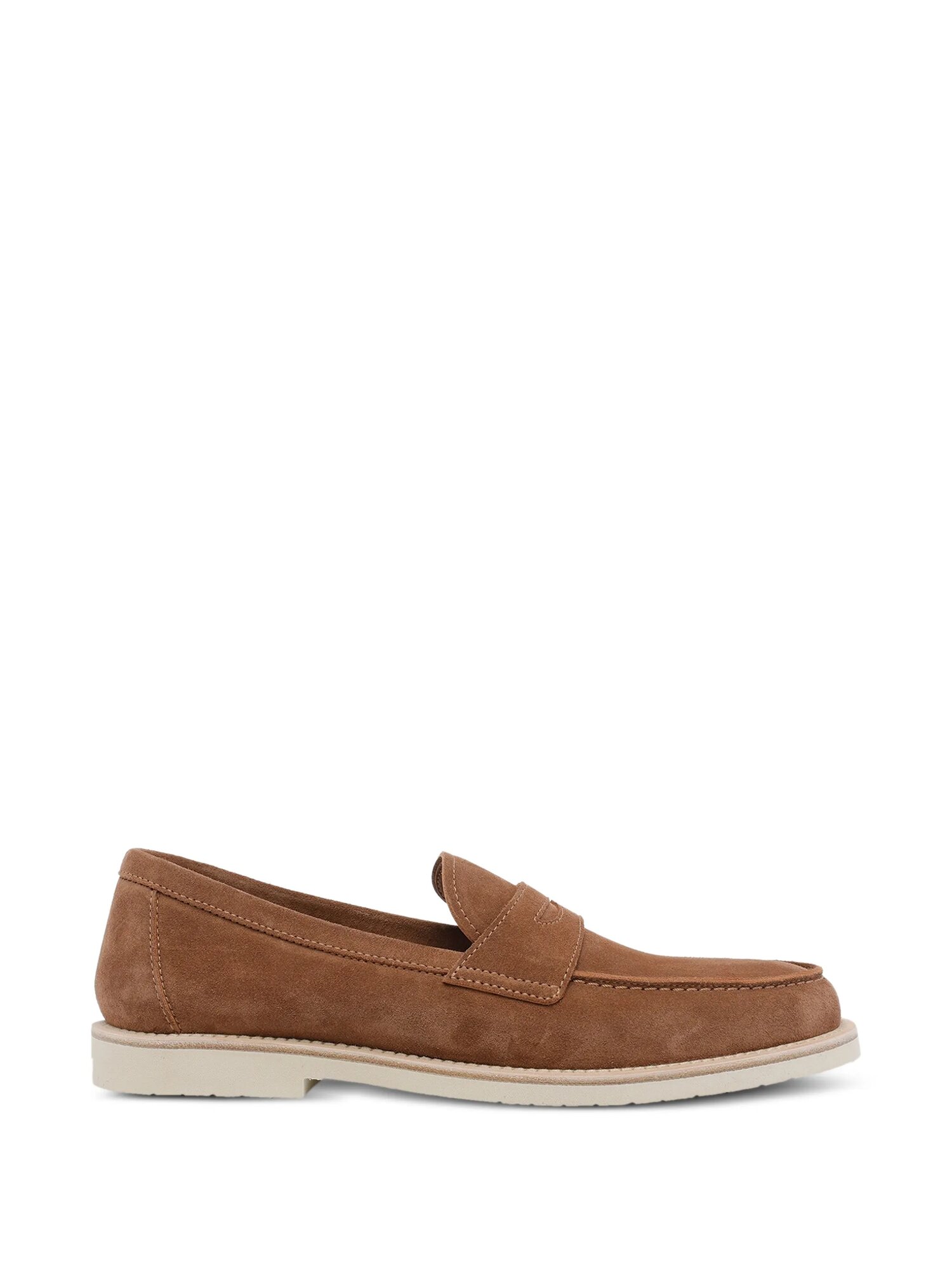 Лоферы Round toe suede loafers