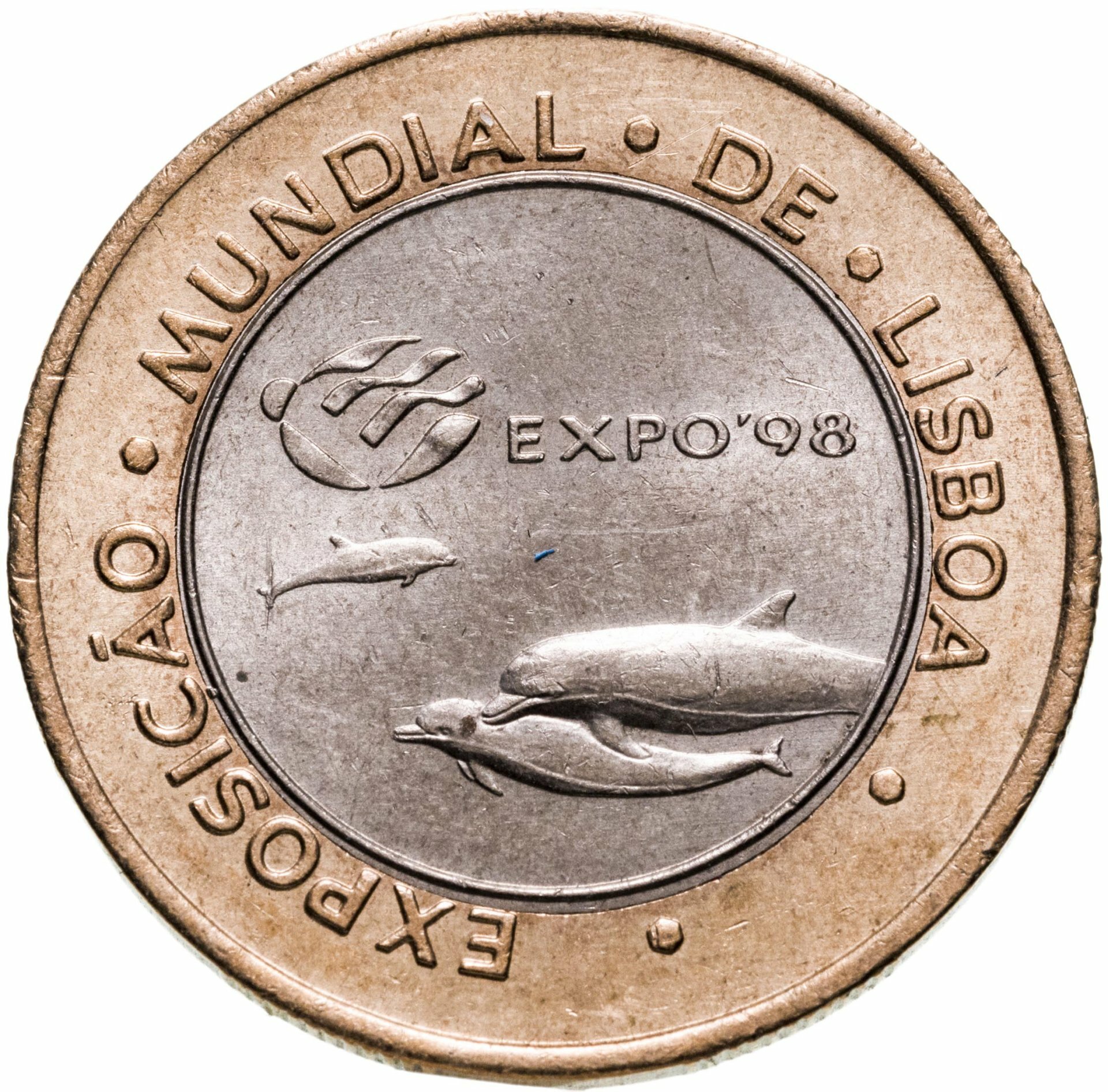 Португалия 200 эскудо escudos 1997 Лиссабон экспо, 1998, Биметалл, в сохранности AU-UNC