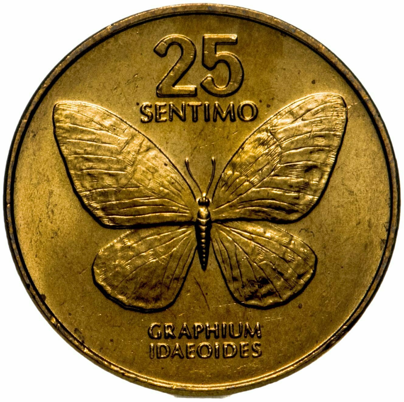 Филиппины 25 сентимо 1994, Латунь, в сохранности AU-UNC