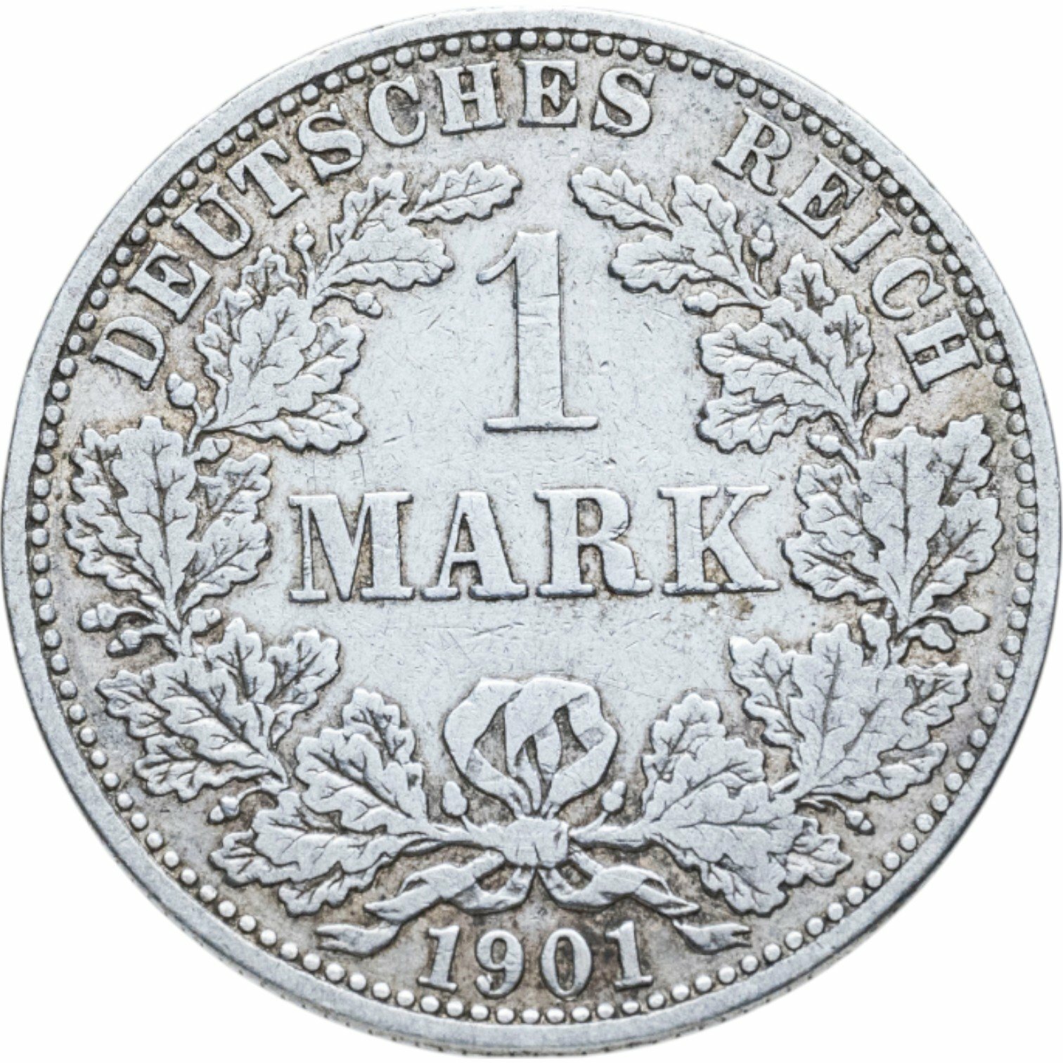 Германия 1 марка 1901 A знак монетного двора: "A" - Берлин, Серебро 900, в сохранности VF-XF