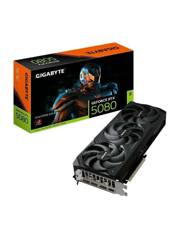 Видеокарта GIGABYTE GeForce RTX 5080 WindForce SFF 16G (GV-N5080WF3-16GD)