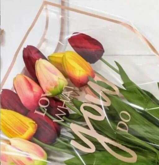 Пакет конус для цветов "Белая рюмка"