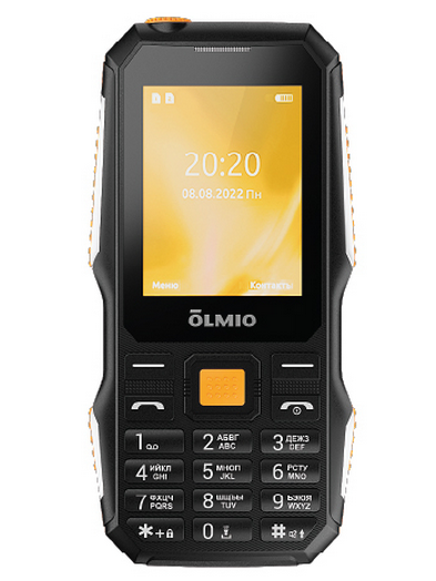 Мобильный телефон Olmio X03 Черно-оранжевый 2 sim 2.4″ TN (TFT) 4000 mAh RU