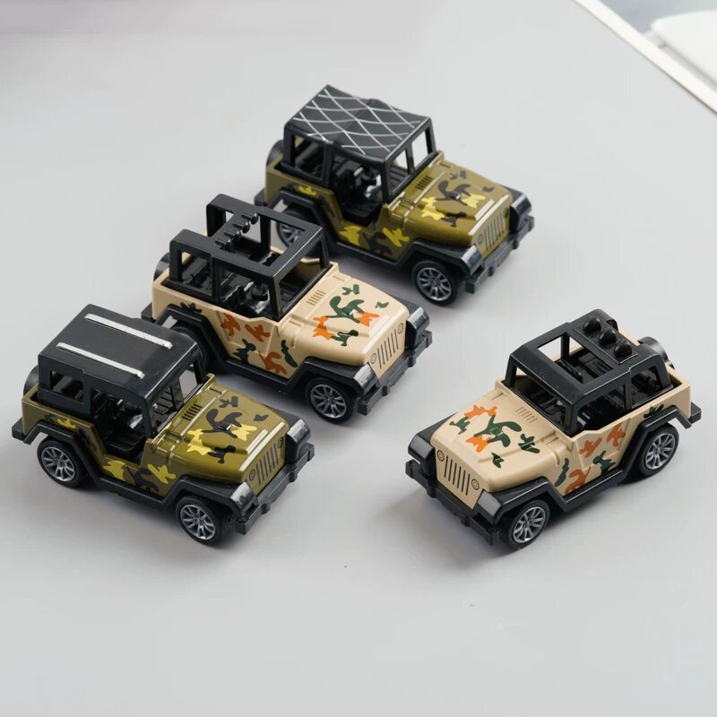 Набор камуфляжных Jeep машинок-моделей - 4 шт. для школьных мероприятий и классовых призов