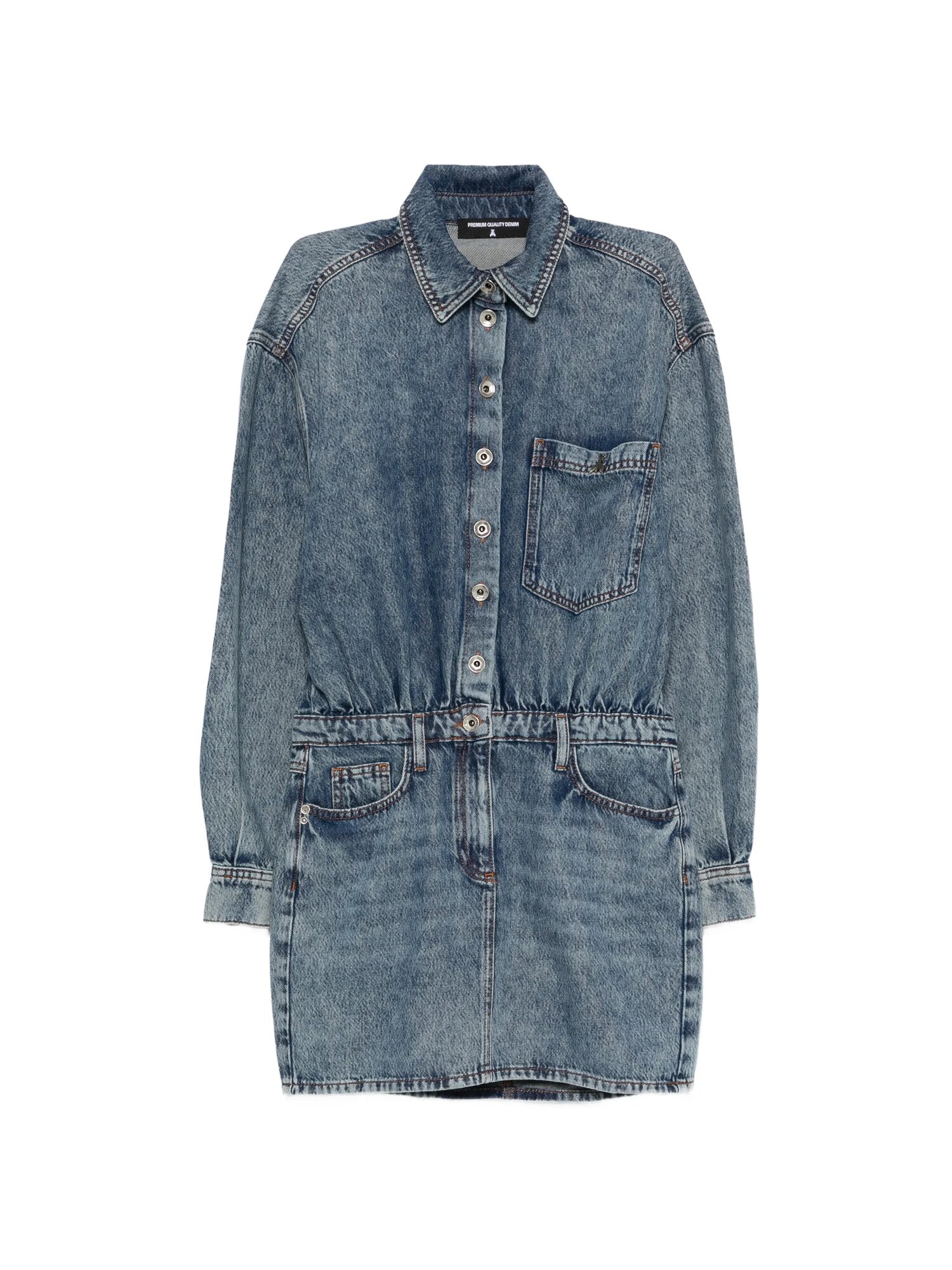 Платье Button denim shirt dress