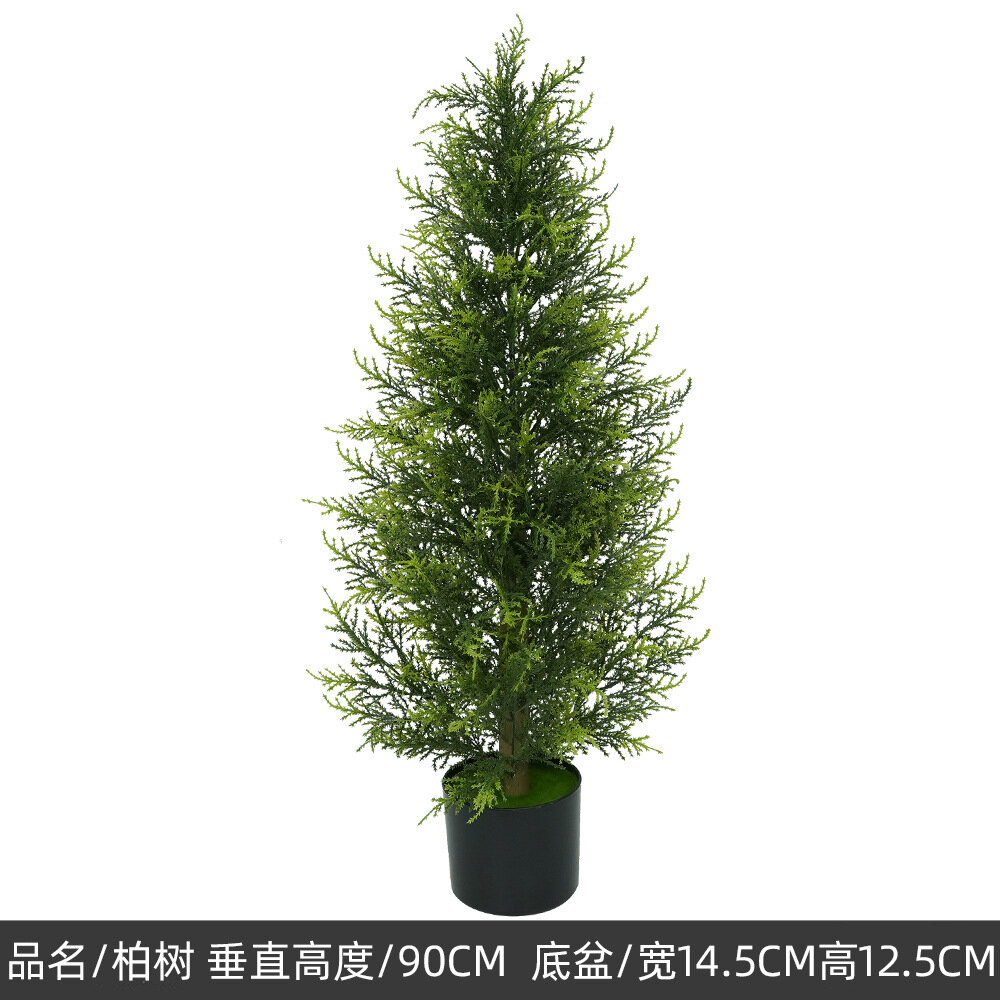 Искусственное горшечное растение для внутреннего и наружного декора, искусственные листья кипариса, искусственное дерево, садовое украшение, орнамент, ландшафтный дизайн