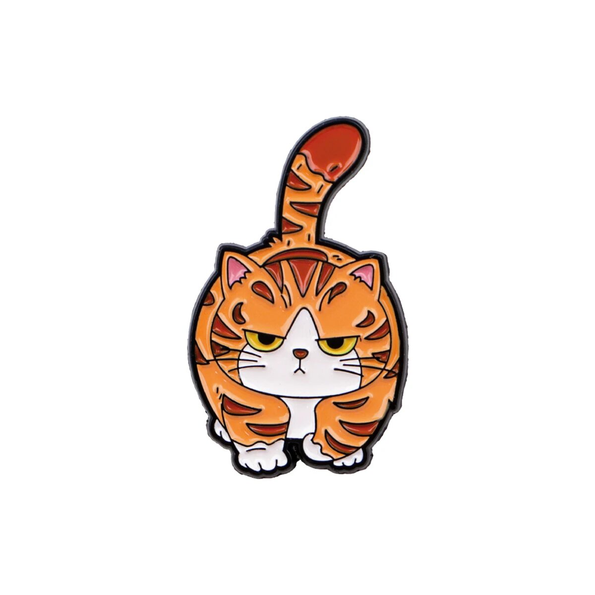 Булавка кошка аниме, оранжевая