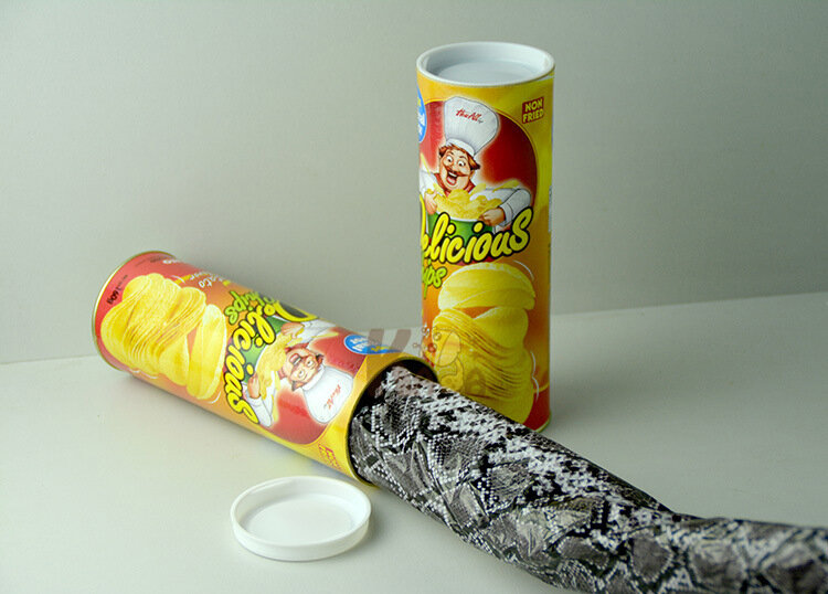 Подарок на День дурака для студентов, розыгрыш с картофельными чипсами, прыгающая змея, трюк, страшный розыгрыш, ведро с картофельными чипсами и змеей