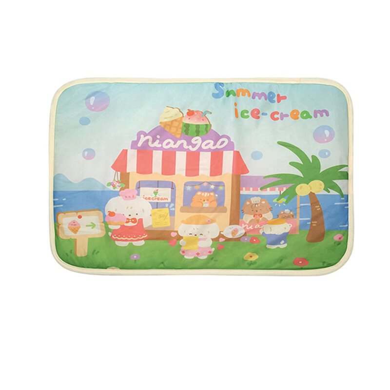 Станция десертов из рисовых лепешек Niangao, ледяная подушка, подушка для питомца, летний коврик для кошек, моющийся, защищает шейные позвонки