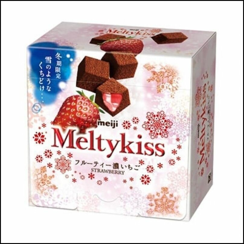 Снежный поцелуй: японский бестселлер Meiji с клубникой и матчей, 13 штук