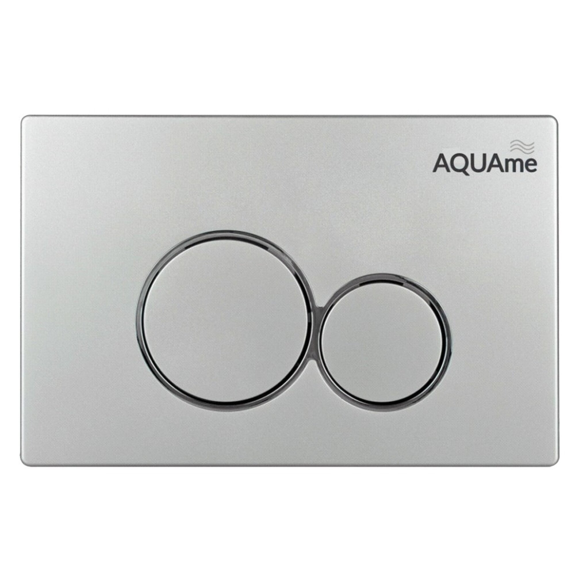 Панель смыва AQUAme AQM4101S, для инсталляции, сатиновая, серебристая