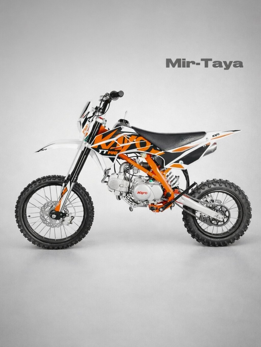 Питбайк Kayo Basic TT140EM, оранжевый, 140 куб. см, 11 л. с, электрический стартер