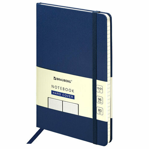 2 шт. Блокнот А5 (130х210 мм), BRAUBERG ULTRA, балакрон, 80 г/м, 96 л, линия, темно-синий, 113045