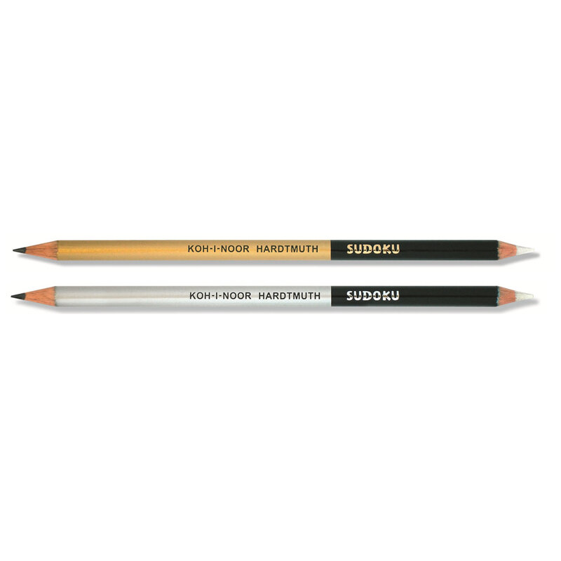36 шт. Карандаш ч/г Koh-I-Noor Sudoku "1350" 2В, с затачиваемым ластиком, ассорти
