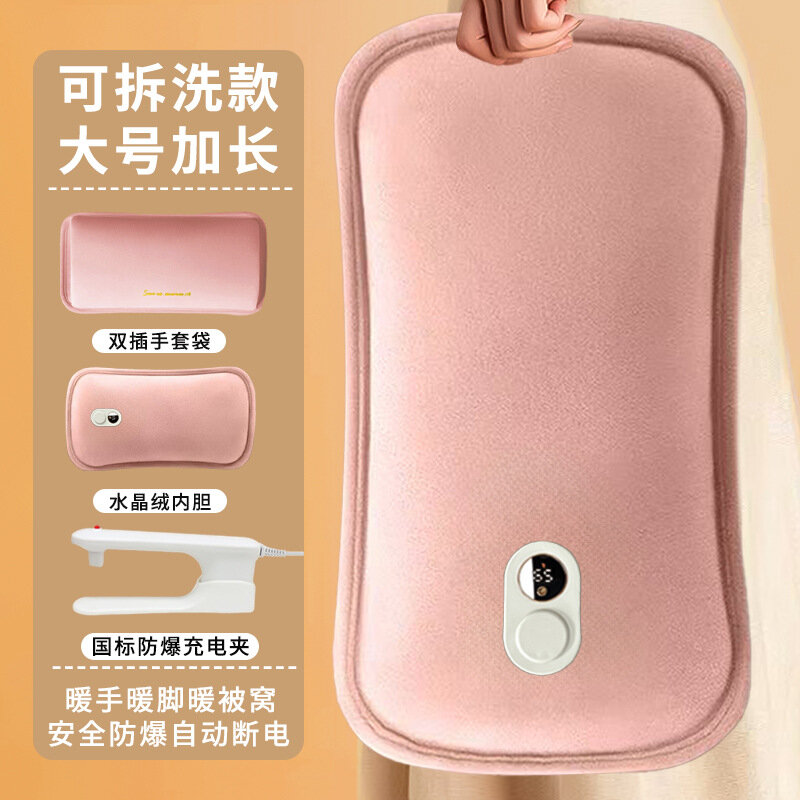 Большая термобутылка, взрывобезопасная, перезаряжаемая, теплая водяная сумка для женщин, плюшевый грелка для рук, наполнение водой, грелка для кровати, производитель для дропшиппинга