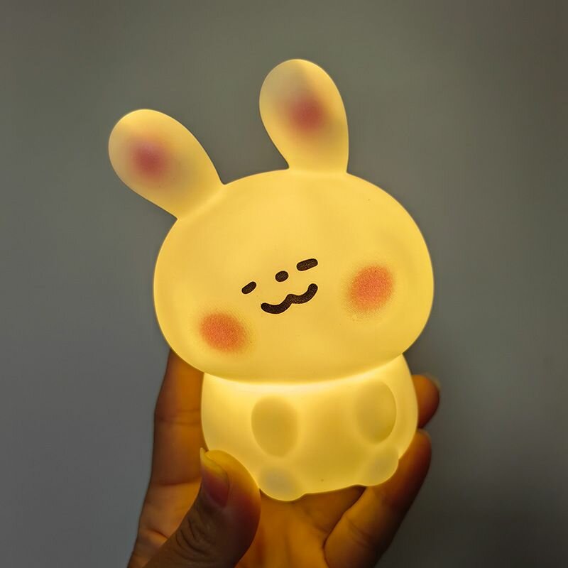 Кролик ночник. Светодиодный мягкий ночник-животное. Для кормления и детской комнаты.