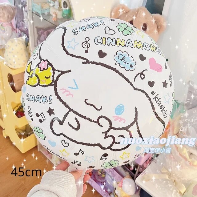 Милые гигантские воздушные шары Sanrio, кавайная аниме-версия Hello Kitty, украшения для дня рождения, гигантские воздушные шары, очаровательный реквизит для фотосессии с куклами.