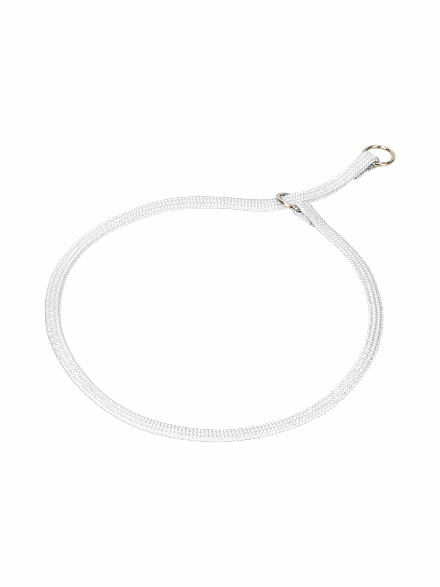 Ошейник для собак ZooOne, удавка с 2-я кольцами, 7 мм, 50 см, белый, 76-2306
