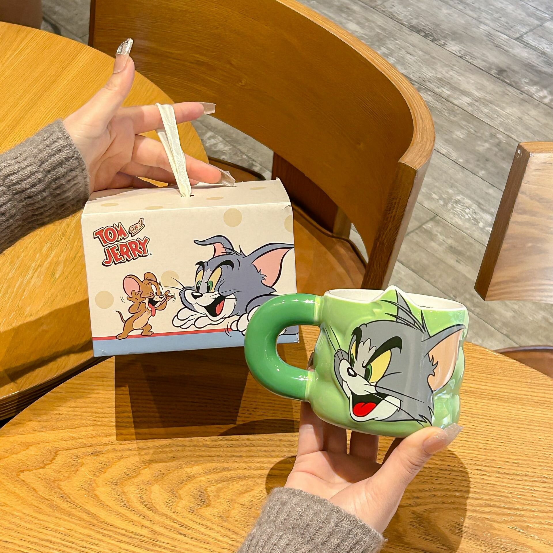 Кружка DB HOMME "Том и Джерри", керамическая, для чая, использование в СВЧ