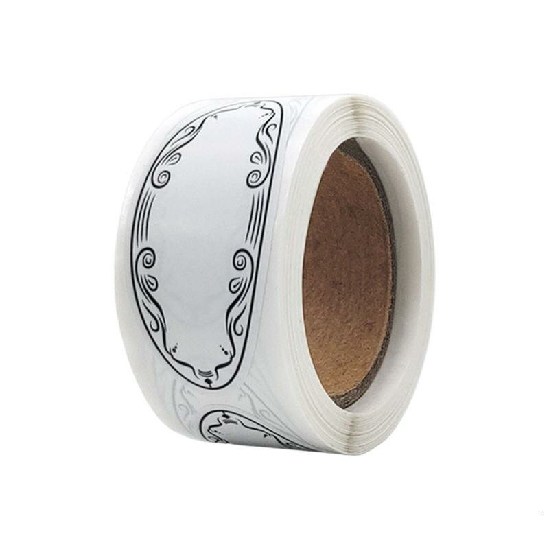 Белые овальные этикетки, 1 рулон, клейкие, для маркеров и карандашей