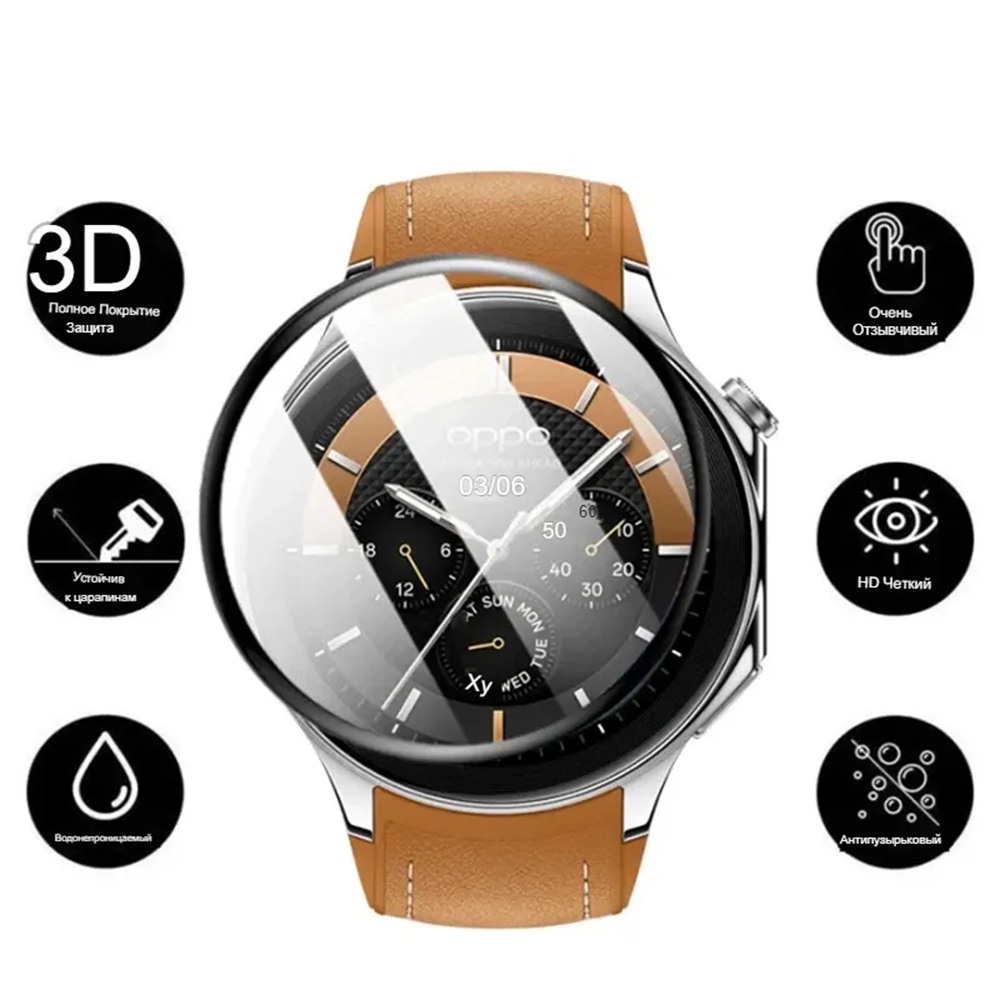 Защитное орг. стекло (рмма) 9H для часов OPPO Watch S