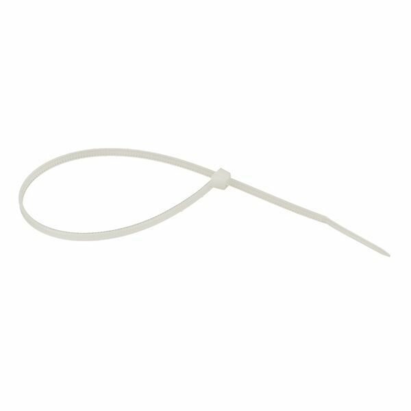 Набор хомутов кабельных EKF 2.5х200 мм, нейлоновые, белый, 100 шт