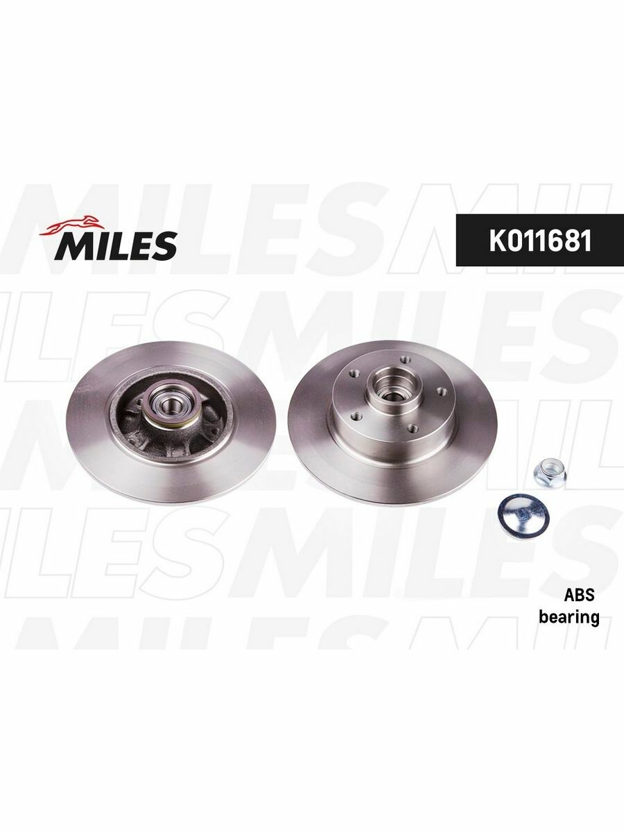 Диск тормозной задний для а/м RENAULT Megane, Fluence / Рено Меган, Флюенс, MILES K011681