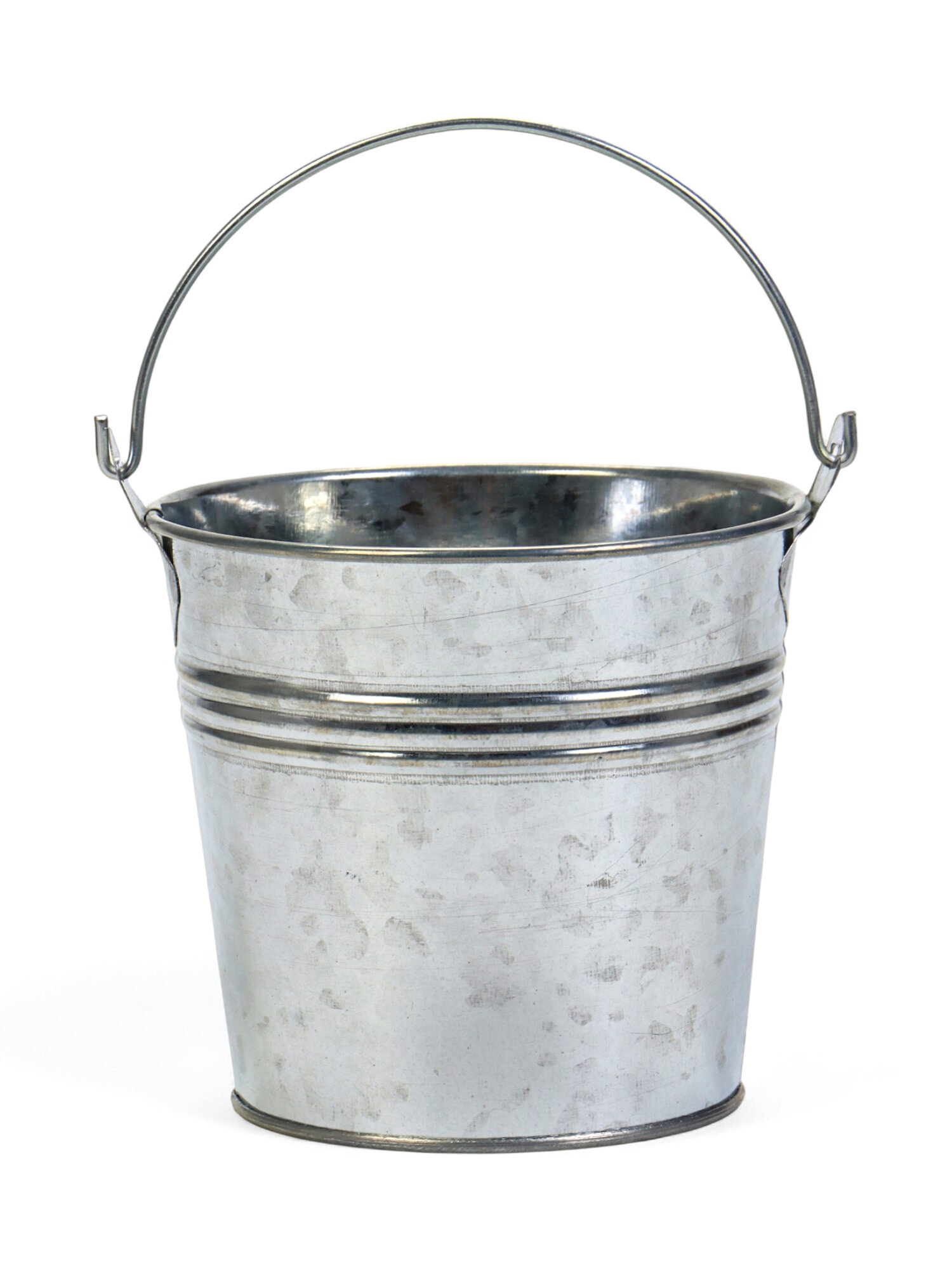 Набор Декоративного кашпо, 2 шт. для цветов Ведёрко альма, 500 мл, d-10 см, h-9.4 см, металлическое