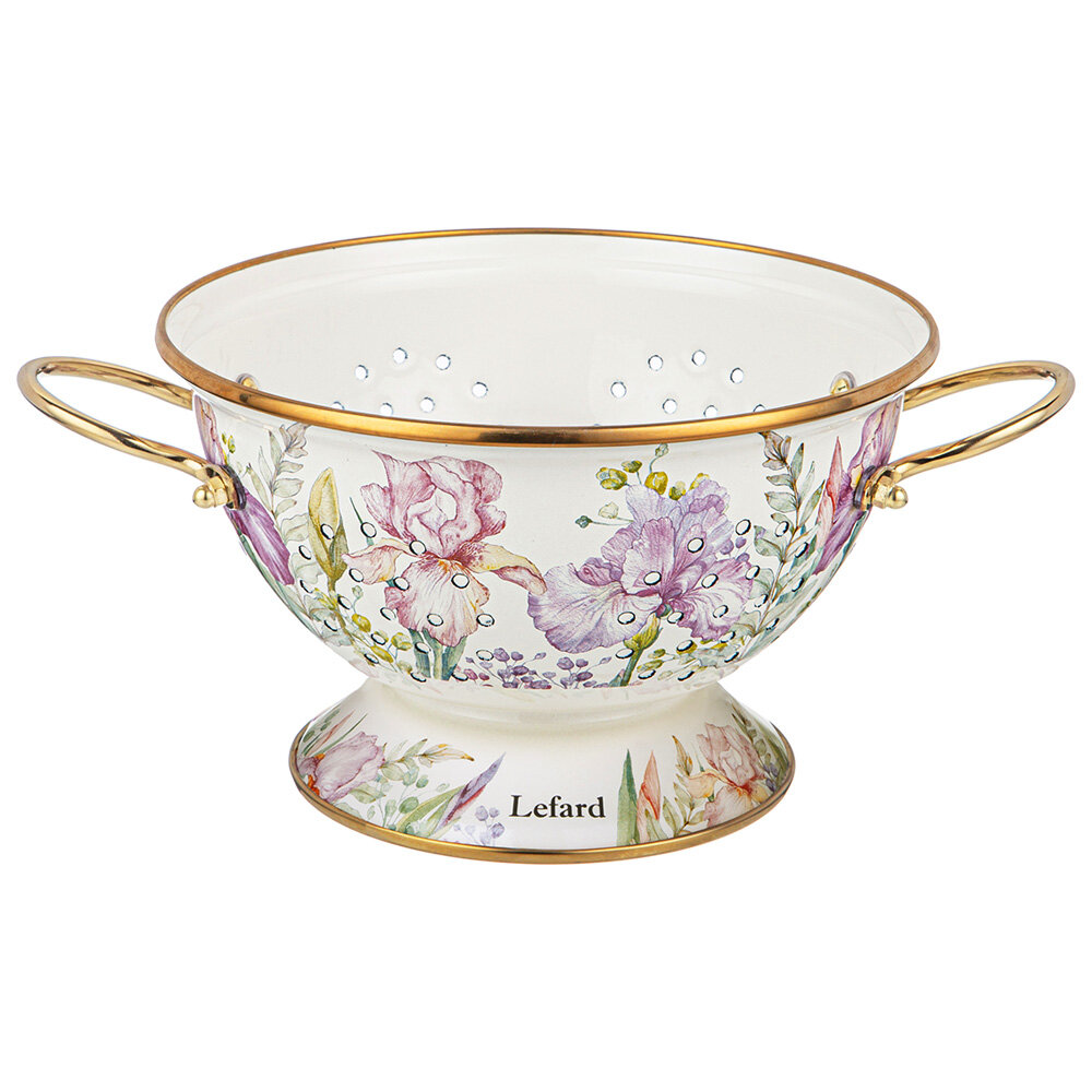 Дуршлаг lefard эмалированный, серия irises, 22*13 см KSG-950-755