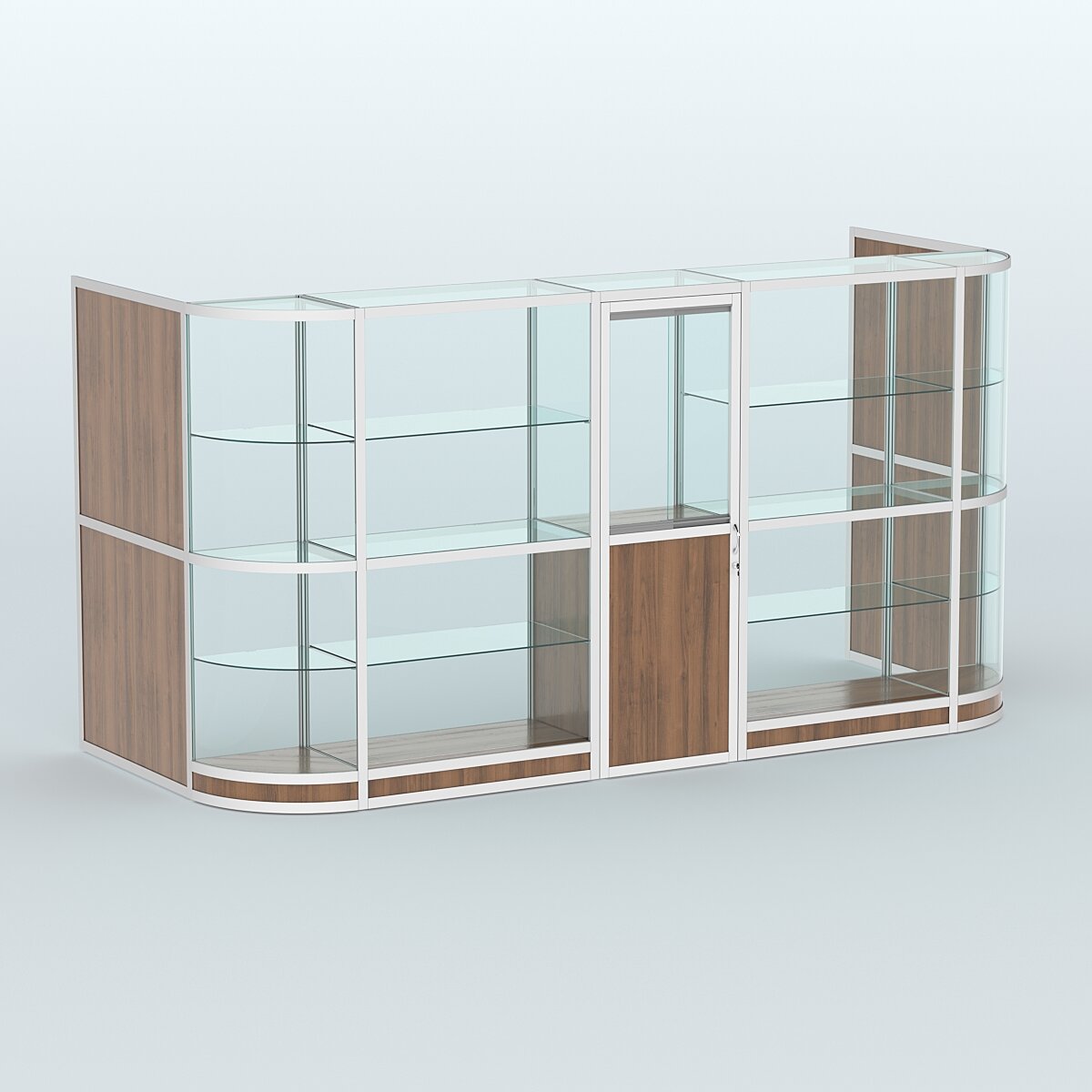 Павильон из профиля пристенный №12г (5,50 кв. м), Орех