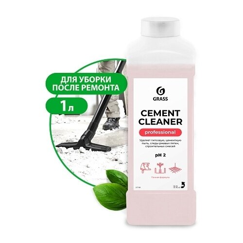 Чистящее средство GRASS "Cement Cleaner", Очиститель после ремонта, канистра, 1 л