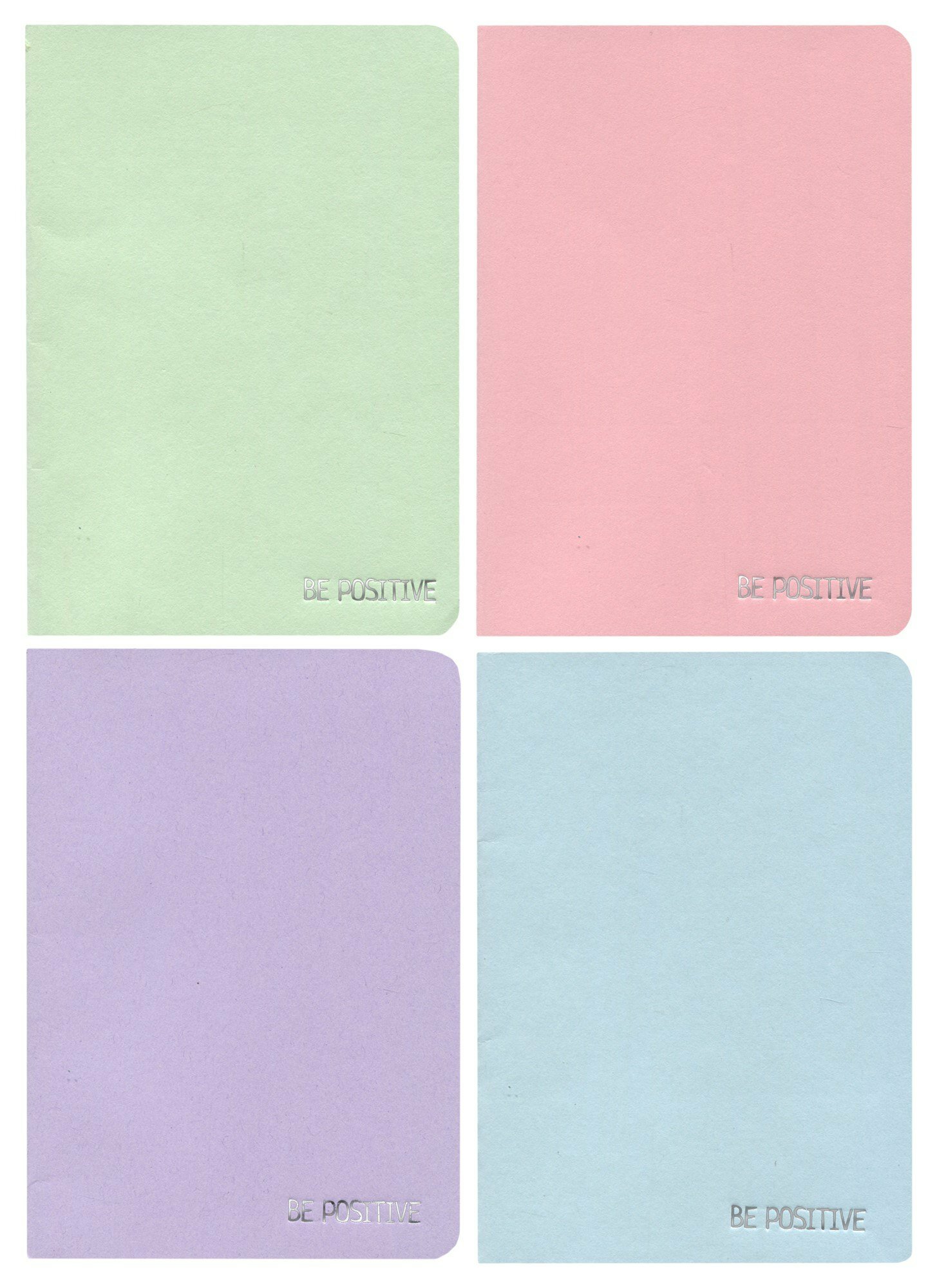 Записная книжка А6 42 листа в линейку, "Be positive", сшивка, в ассортименте