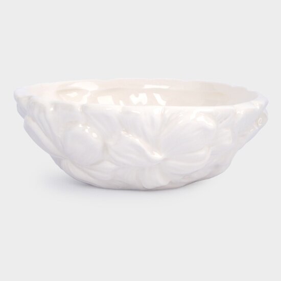 Салатник Anna Lafarg Blossom 16х6 см, 500 мл, керамика, молочный, Цветы (ANLAF-FDW-130525-11)