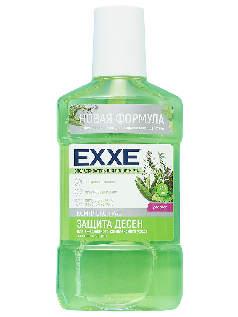 Ополаскиватель для полости рта с травами EXXE Защита десен 250мл