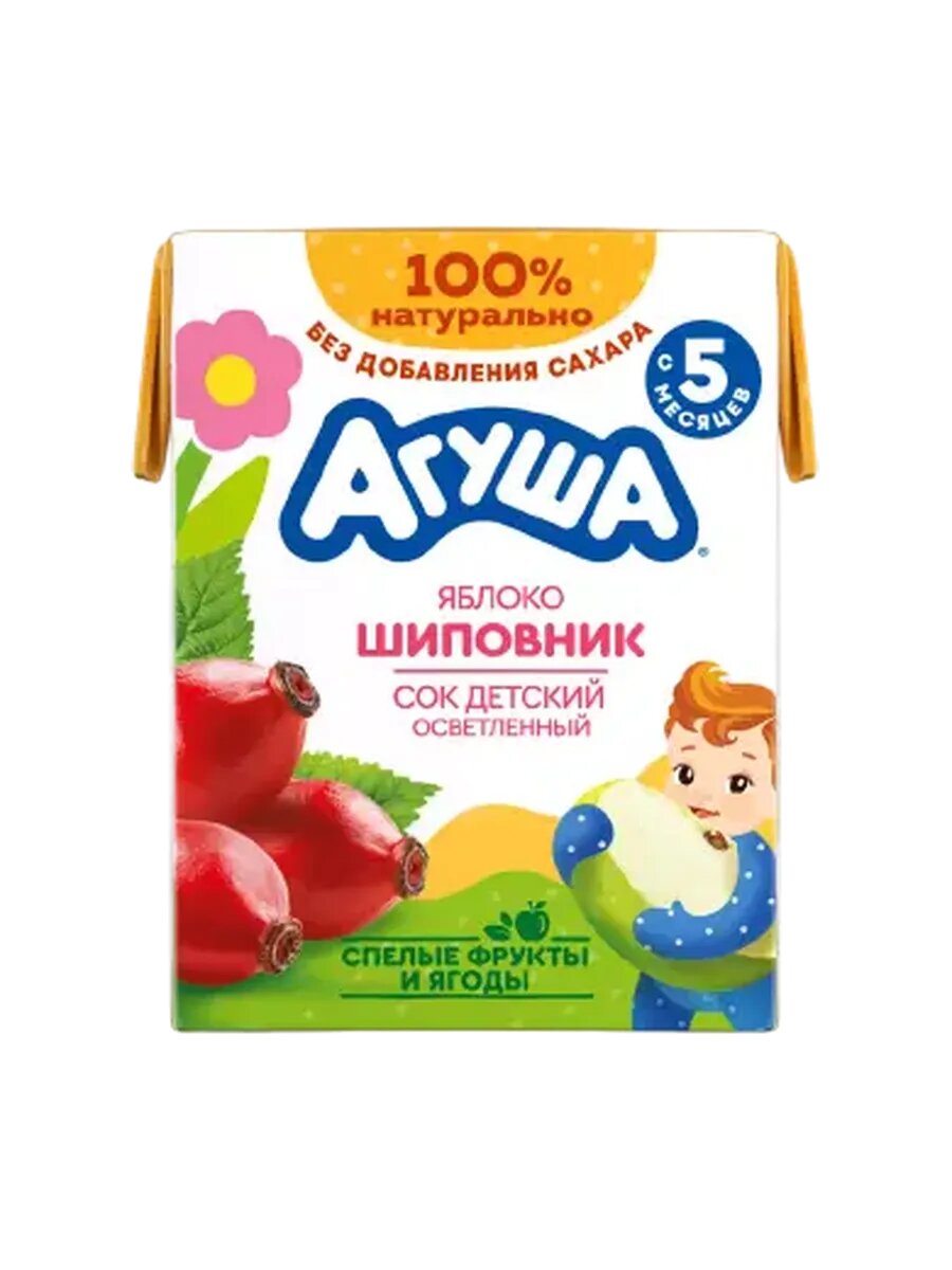Агуша Сок яблоко/шиповник 200мл