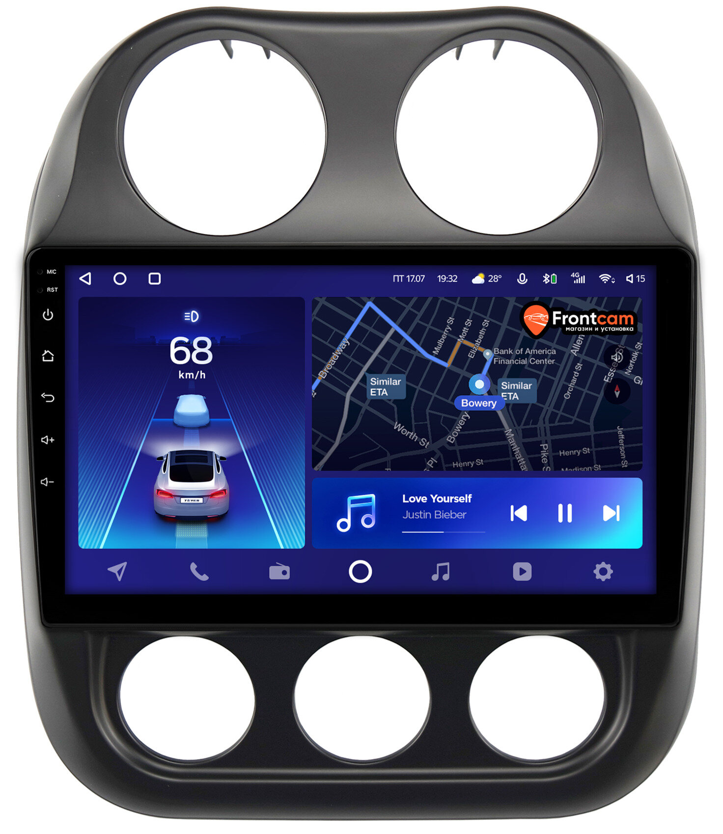 Штатная магнитола Jeep Compass, Liberty (Patriot) 2009-2016 Teyes CC2 PLUS 6/128 10" RM-10-810 Android 10 (4G-SIM, DSP, QLed)