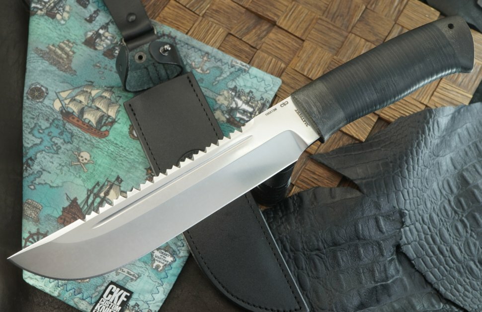 Нож с фиксированным клинком АиР Робинзон-1, сталь 100Х13М, рукоять кожа